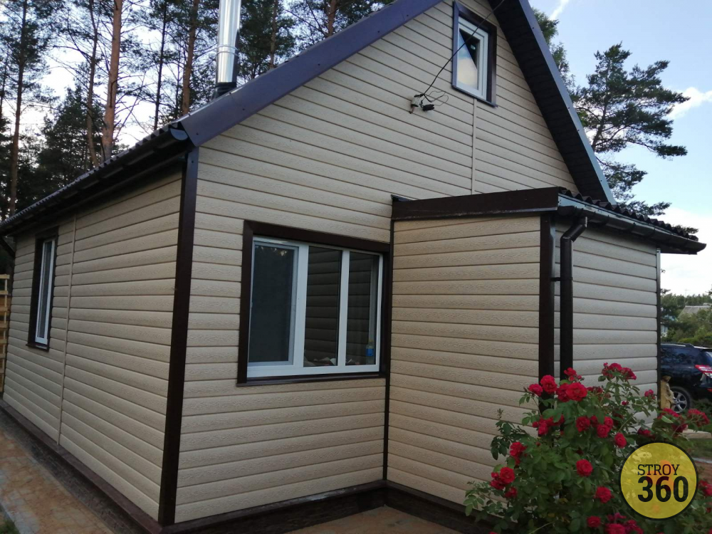 Монтаж цокольного сайдинга Vox SOLID Stone Regular Umbria и отделка фасада сайдингом Тимберблок ...