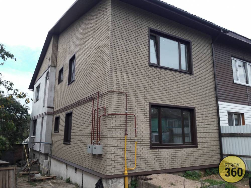 Отделка фасада панелями Vox SOLID Brick Regular Exeter - выполненная работа STROY360